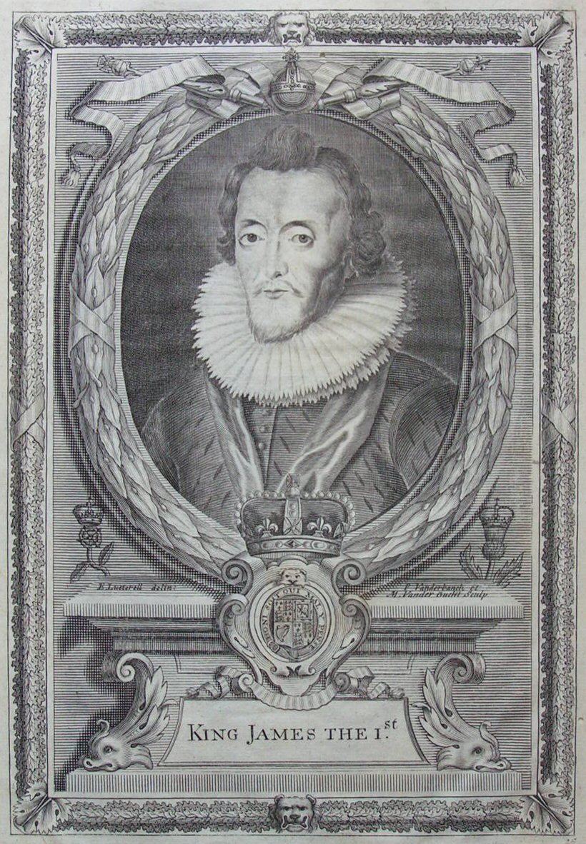Antique Prints Portraits of James I