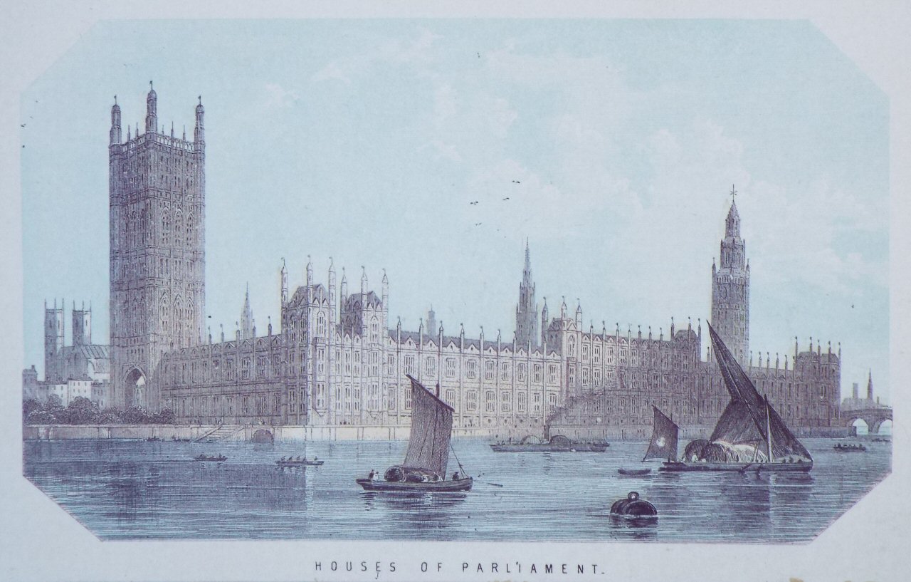 Antique Prints of Houses of Parliament London