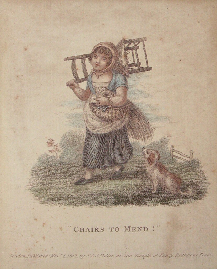 Antique Stipple - "Chairs to Mend!"