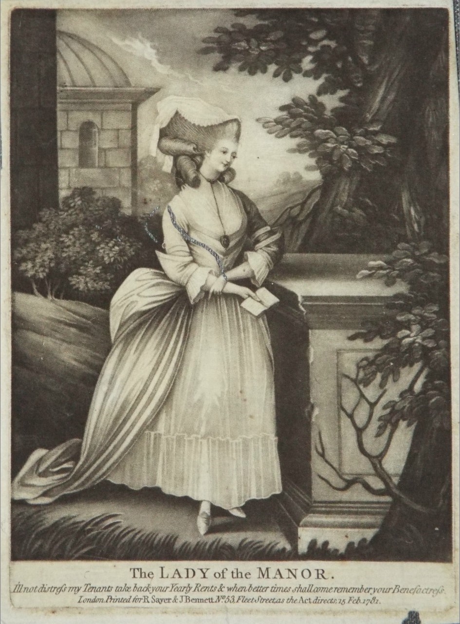 Antique Mezzotint - The Lady of the Manor